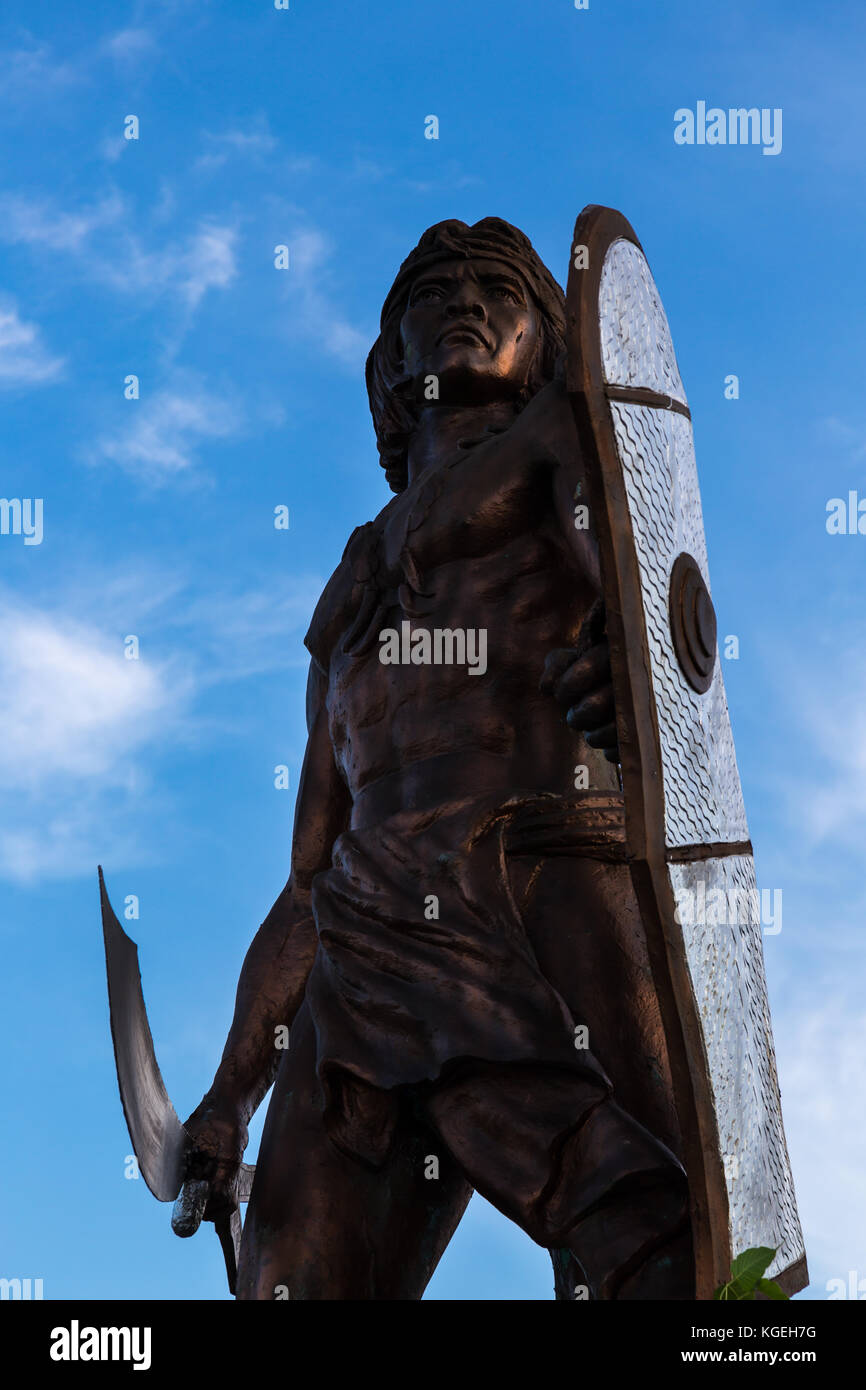 Asia Philippines Cebu Mactan Mactan Shrine Lapu Lapu statue Stock Photo ...
