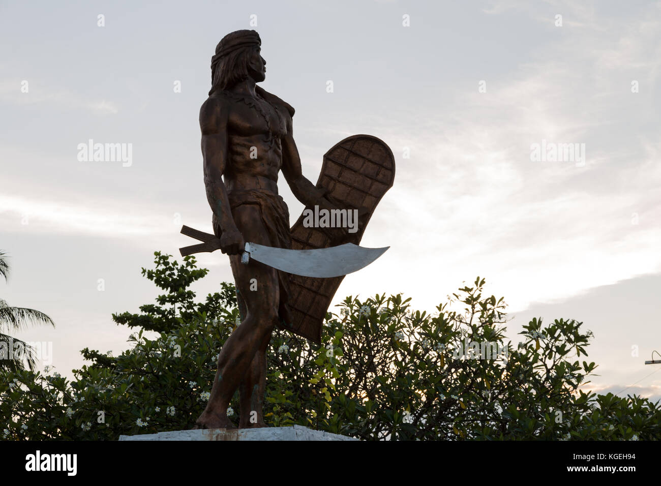 Asia Philippines Cebu Mactan Mactan Shrine Lapu Lapu statue Stock Photo ...