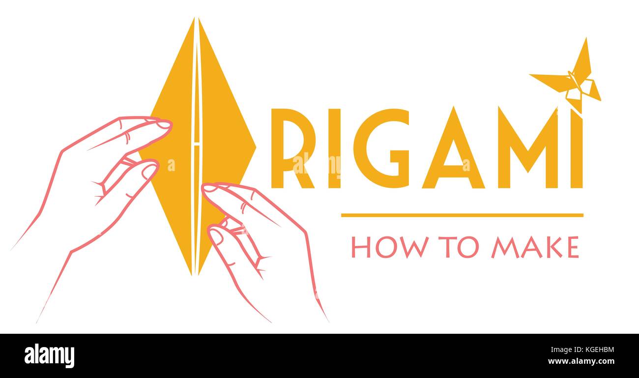 logo for classes Origami in the form of hands folding a sheet of paper ...
