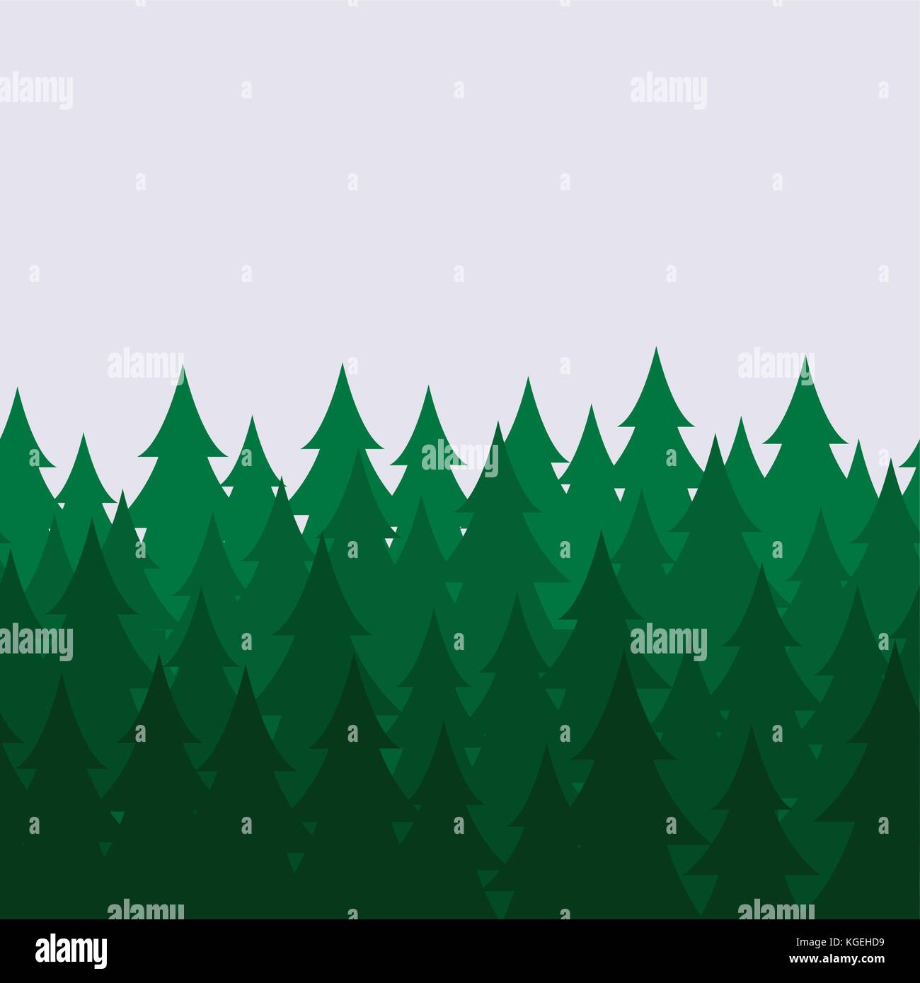 vector pine forest seamless background pattern. abstract green tree ...