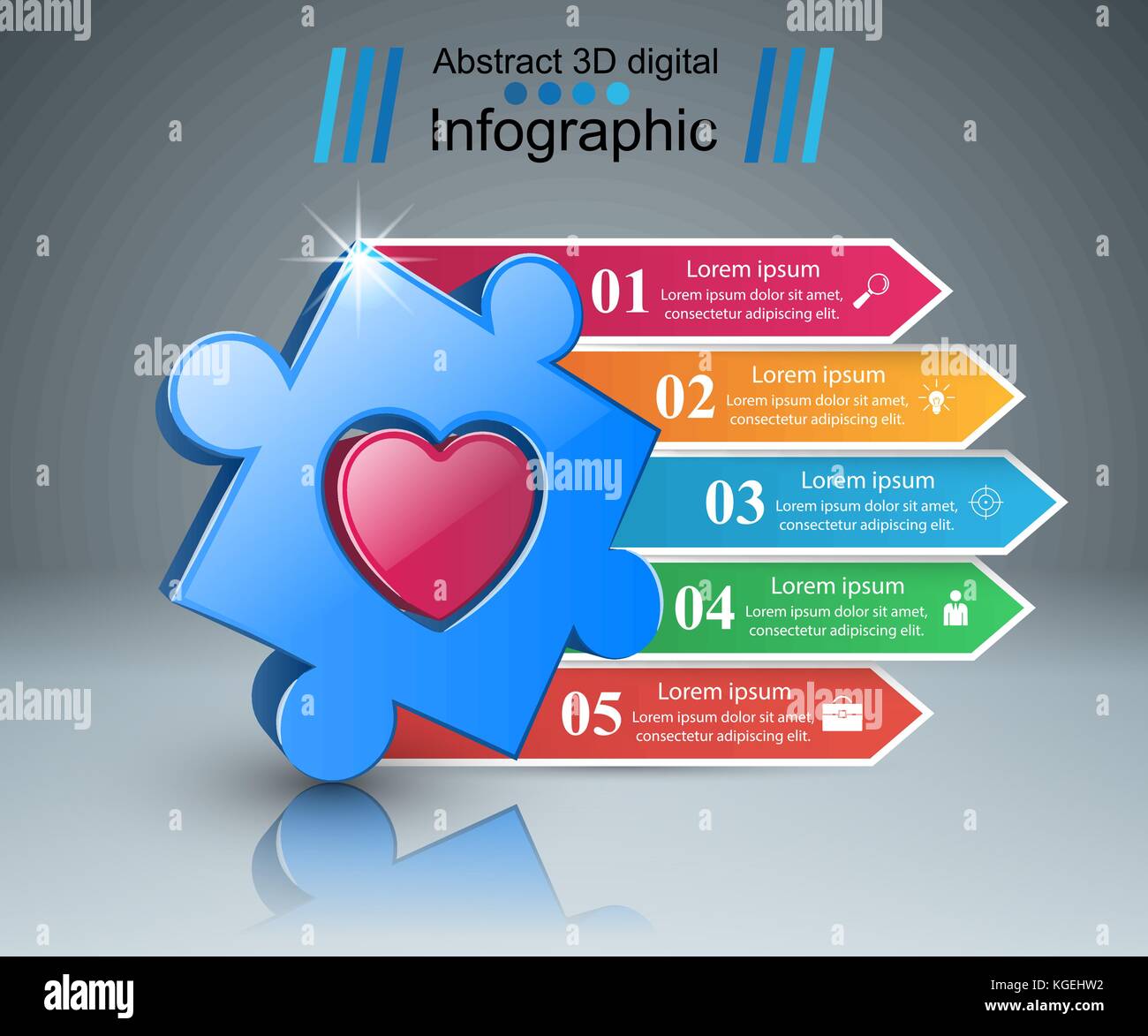 Health puzzle concept 3d illustration Stock Vector Images - Alamy