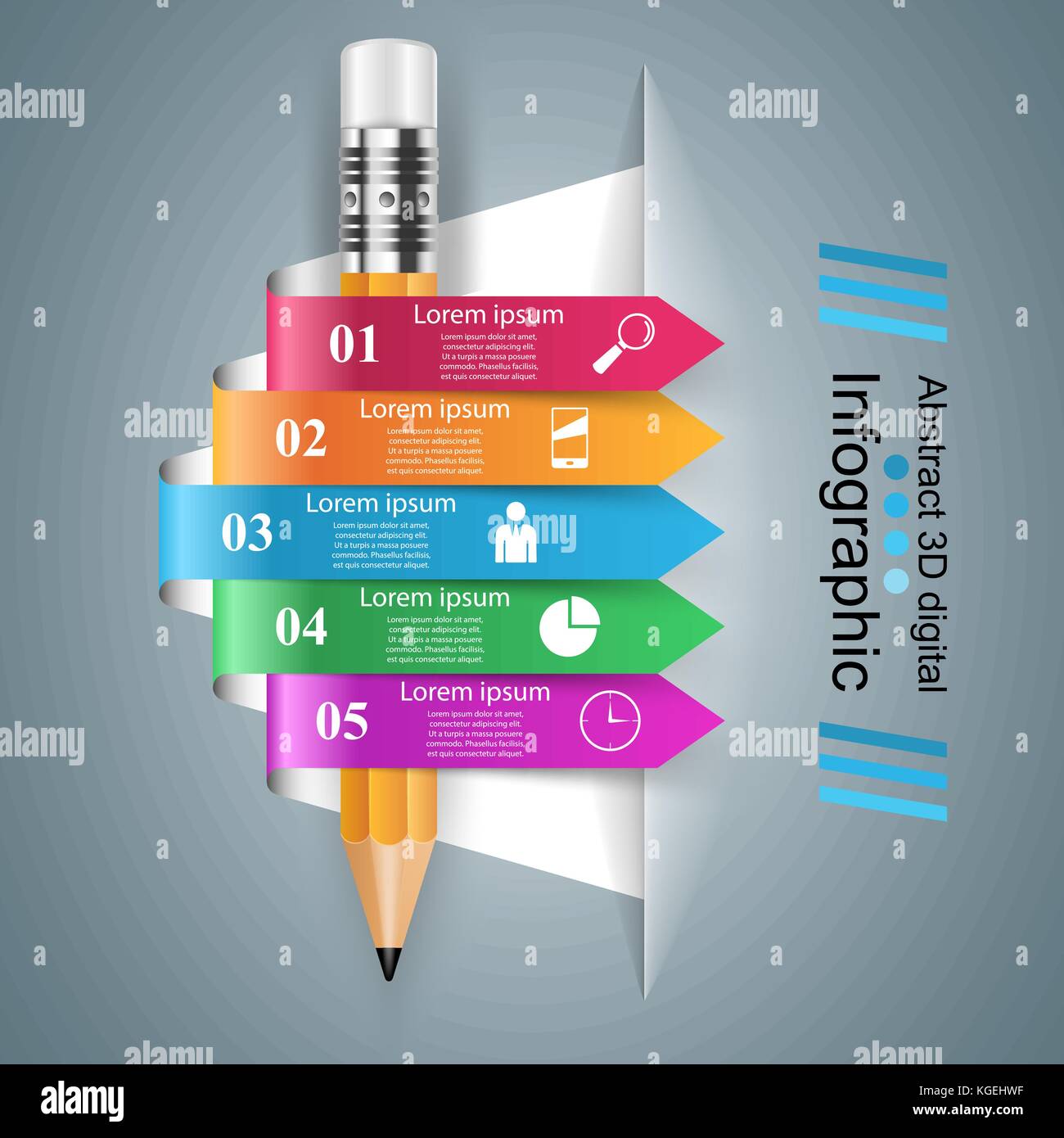 Business Infographics. Pencil icon Stock Vector Image & Art - Alamy