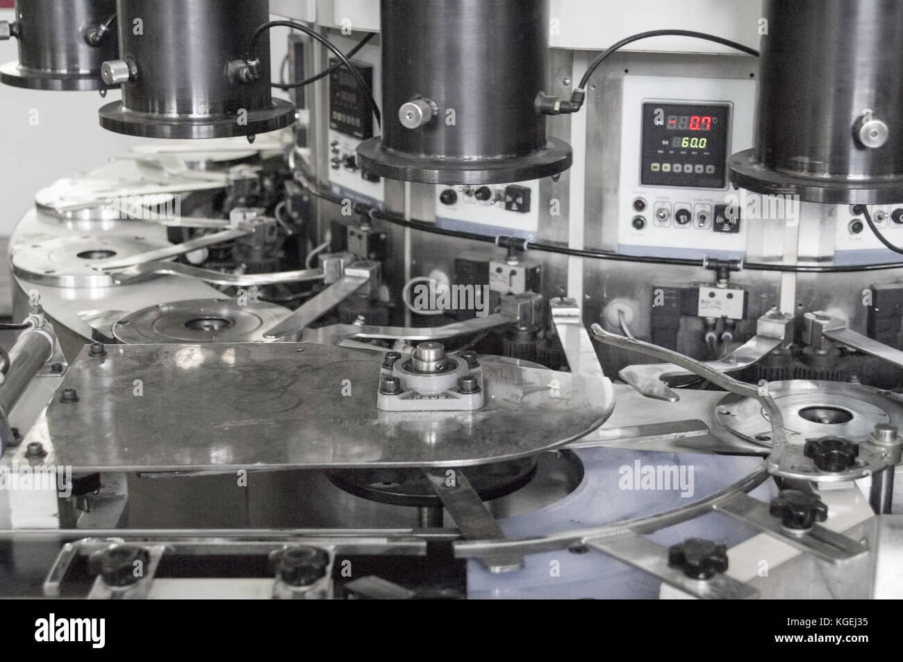closeup of the machine produces parts for the car Stock Photo - Alamy