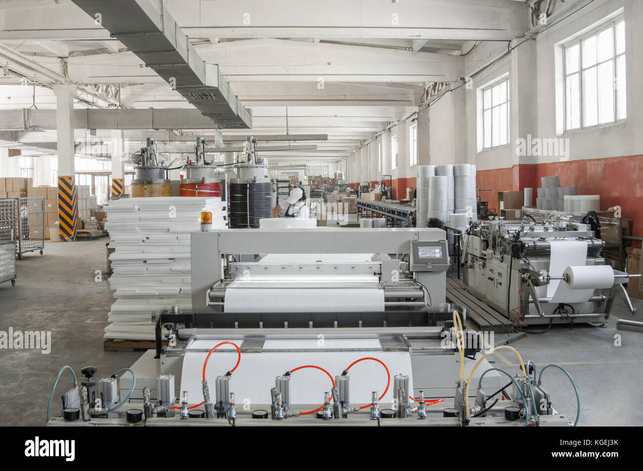 factory the workshop equipment and machines for processing a felt ...