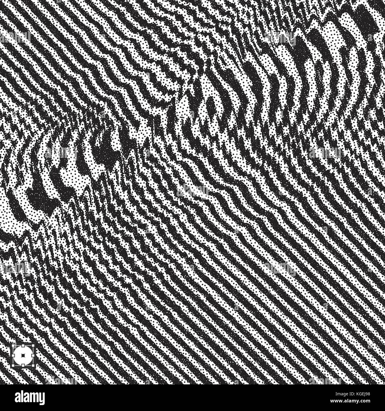 Waveform background. Dynamic visual effect. Surface distortion. Black ...