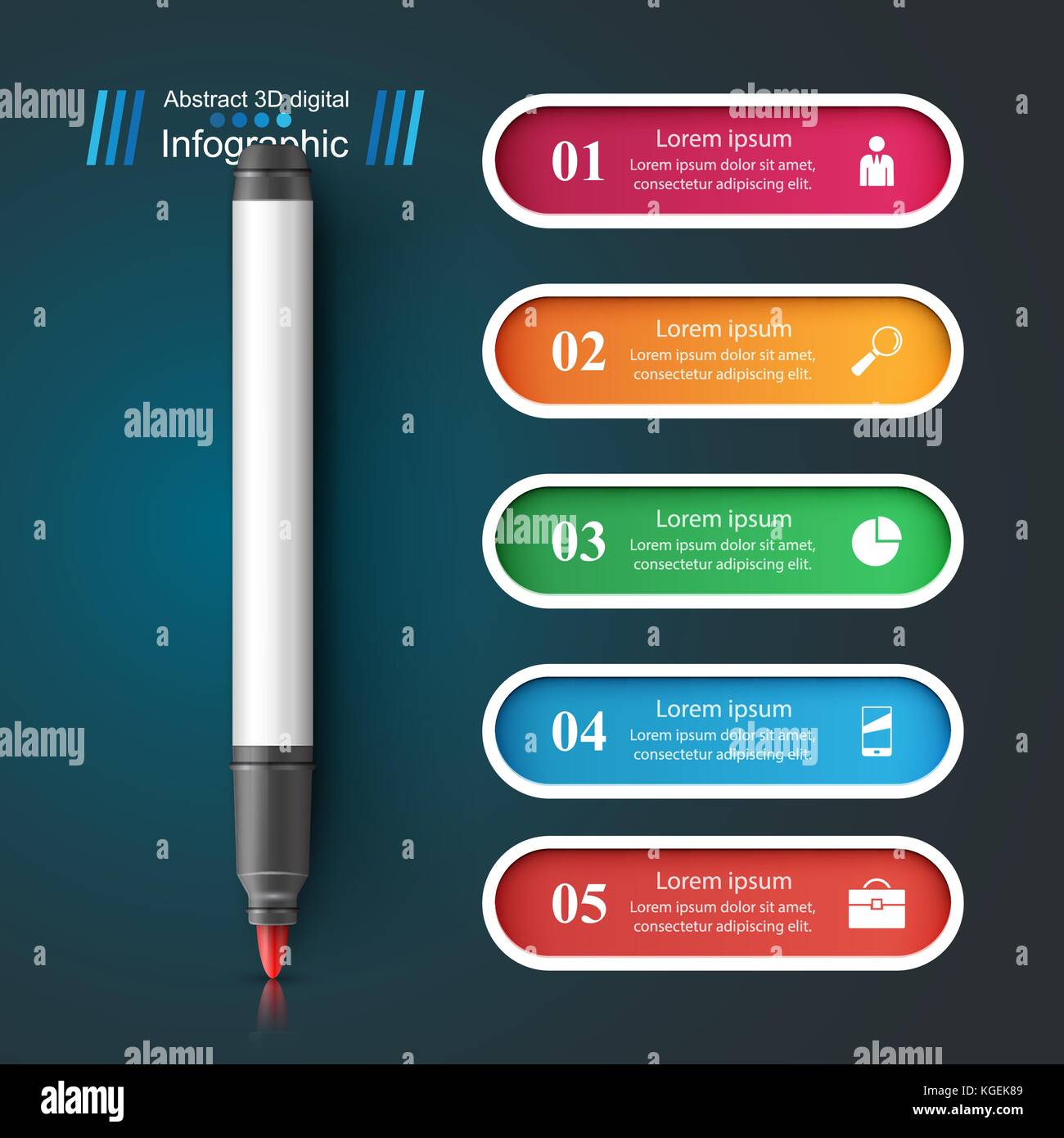Pencil, education icon. Business infographic Stock Vector Image & Art ...