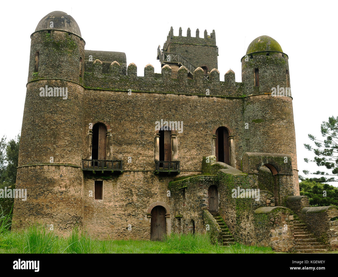 Castle built by the Emperor Fasilides in the Gonder town in Ethiopia ...