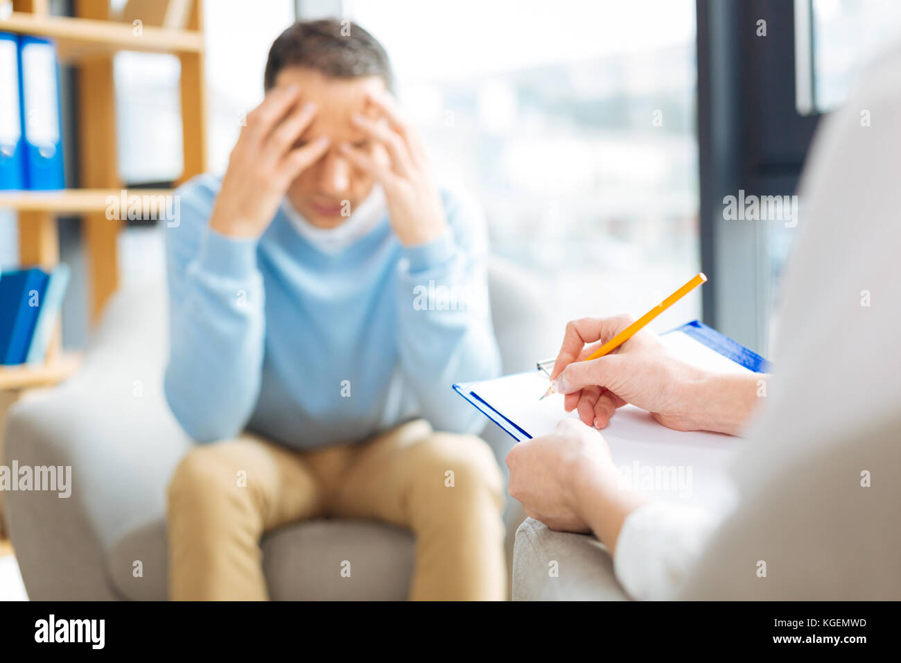 Selective focus of notes being written Stock Photo - Alamy