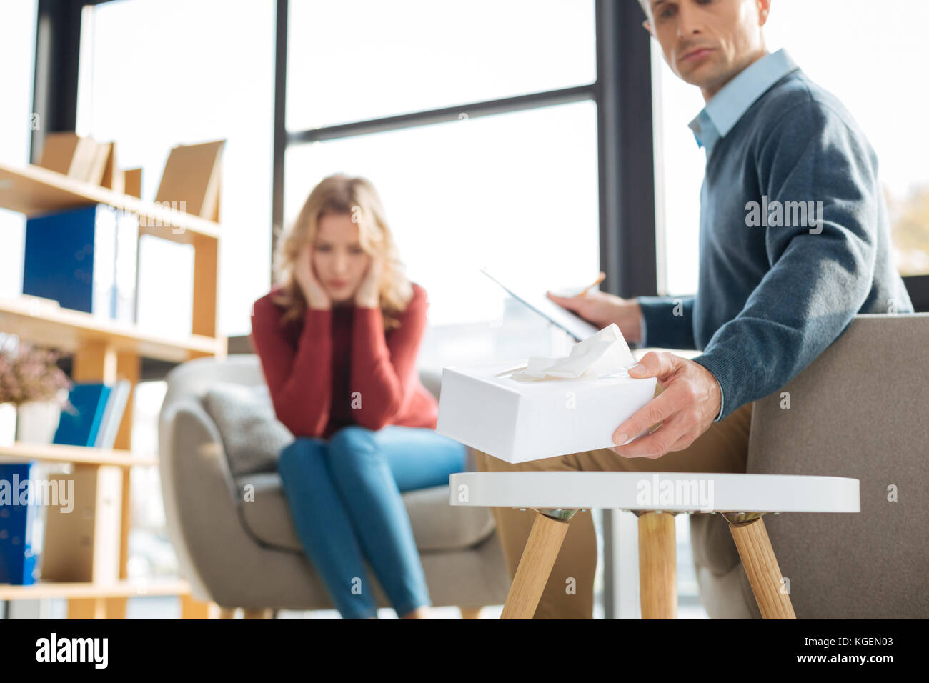 Selective focus paper help hi-res stock photography and images - Alamy