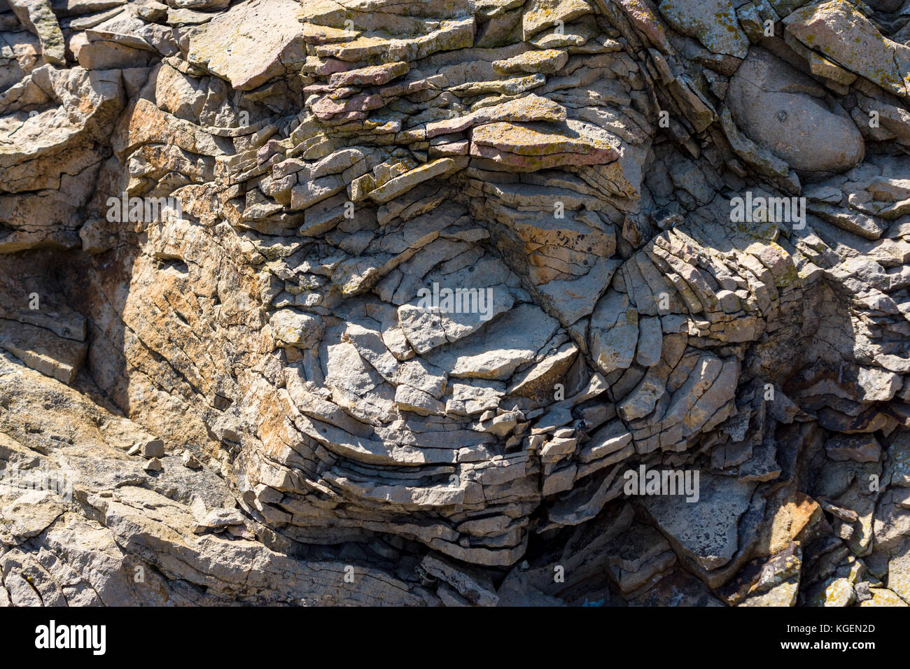 Sedimentary rock. Structure of natural stone. Background Stock Photo ...