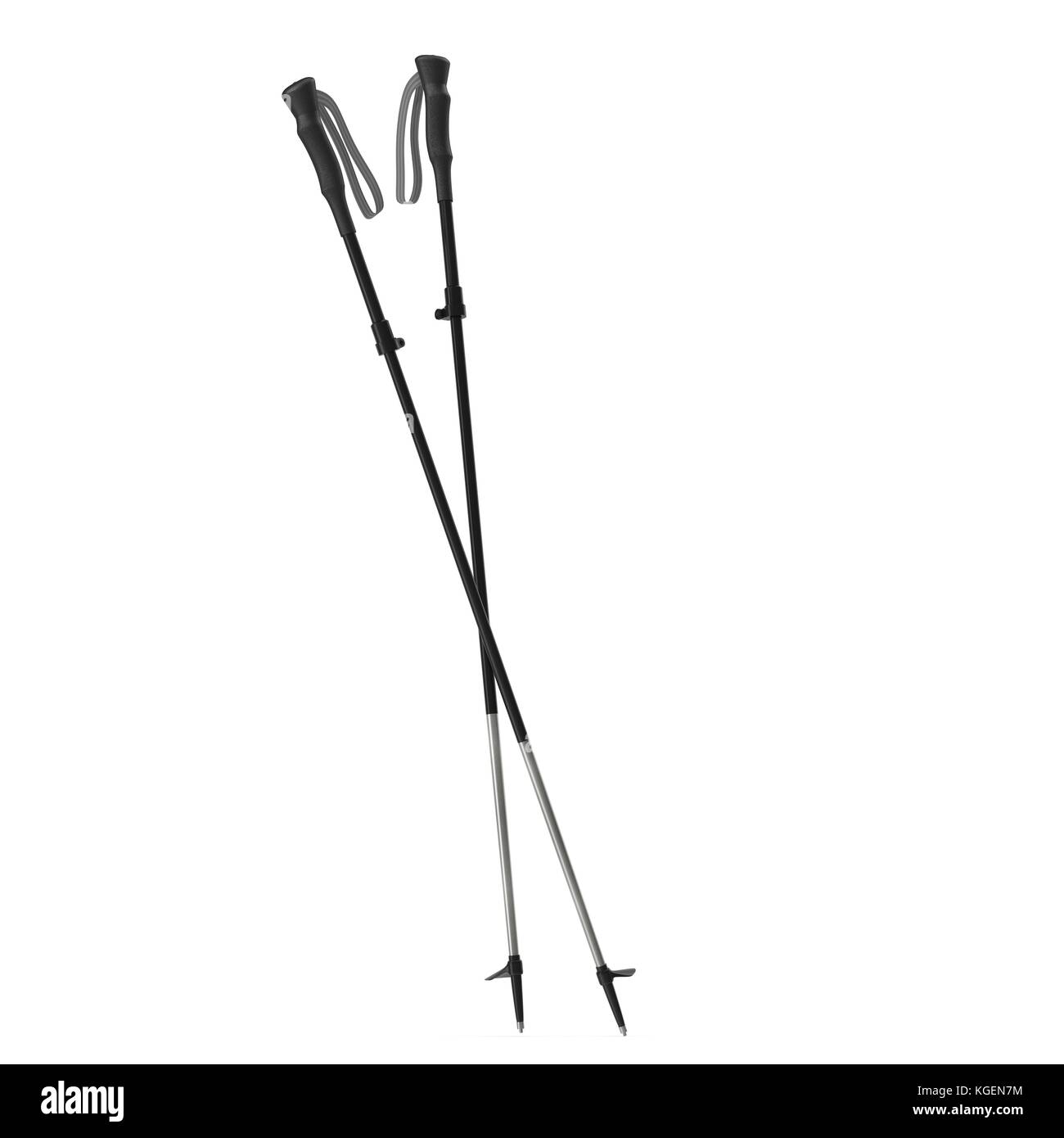 Trekking poles Black and White Stock Photos & Images - Alamy