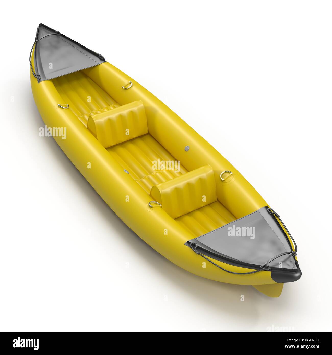 Yellow inflatable boat Cut Out Stock Images & Pictures - Alamy