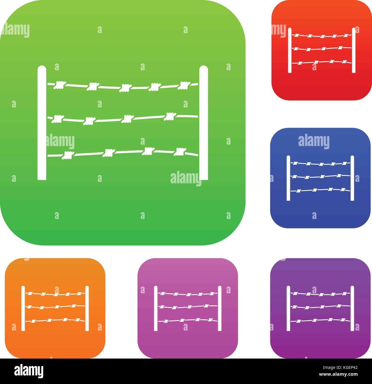 Restricted area set color collection Stock Vector Image & Art - Alamy