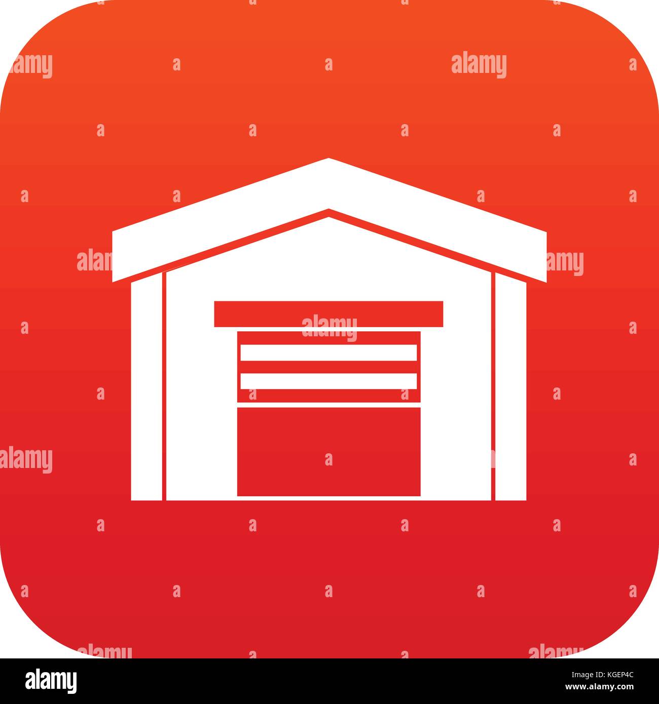Garage icon digital red Stock Vector Image & Art - Alamy