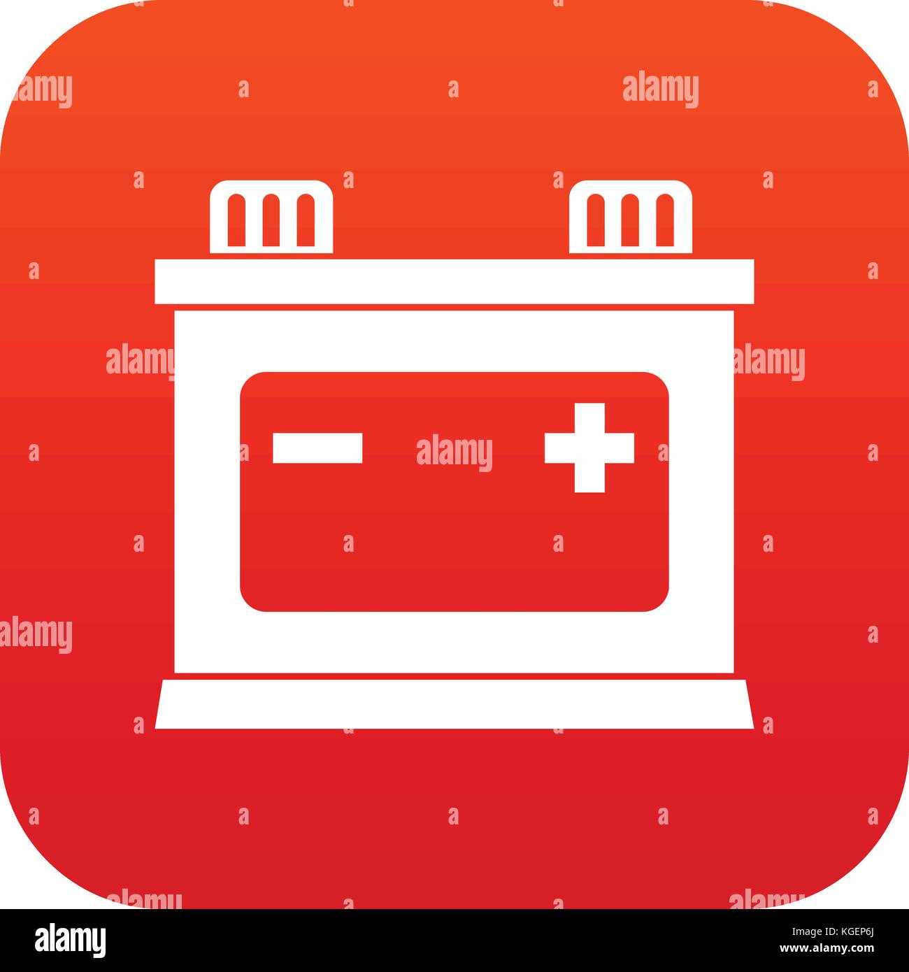 Car battery icon digital red Stock Vector Image & Art - Alamy