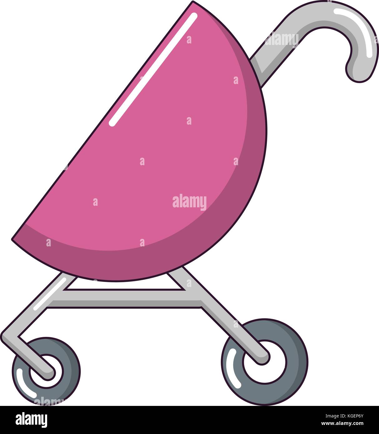 Baby carriage pink icon, cartoon style Stock Vector Image & Art - Alamy