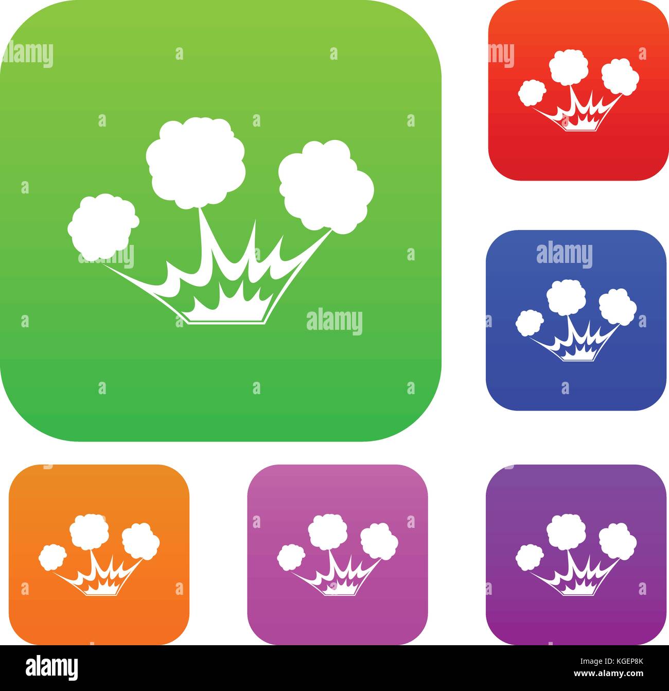 Explosion set color collection Stock Vector Image & Art - Alamy