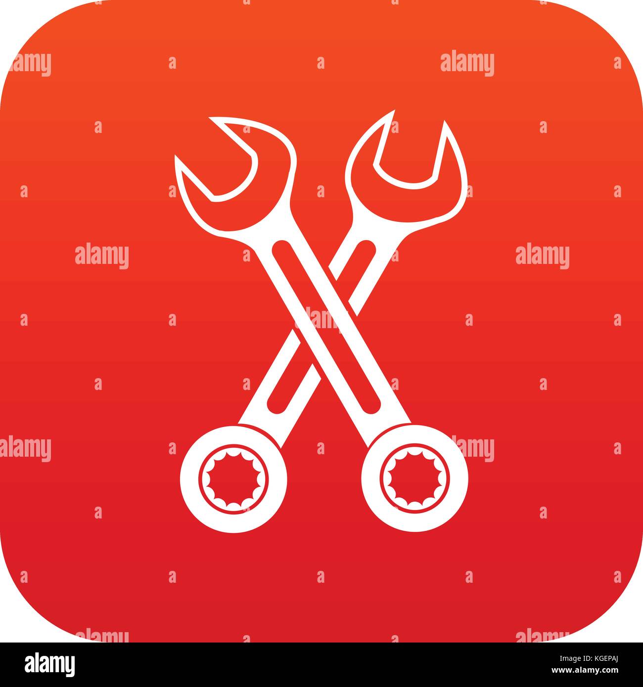 Crossed spanners icon digital red Stock Vector Image & Art - Alamy