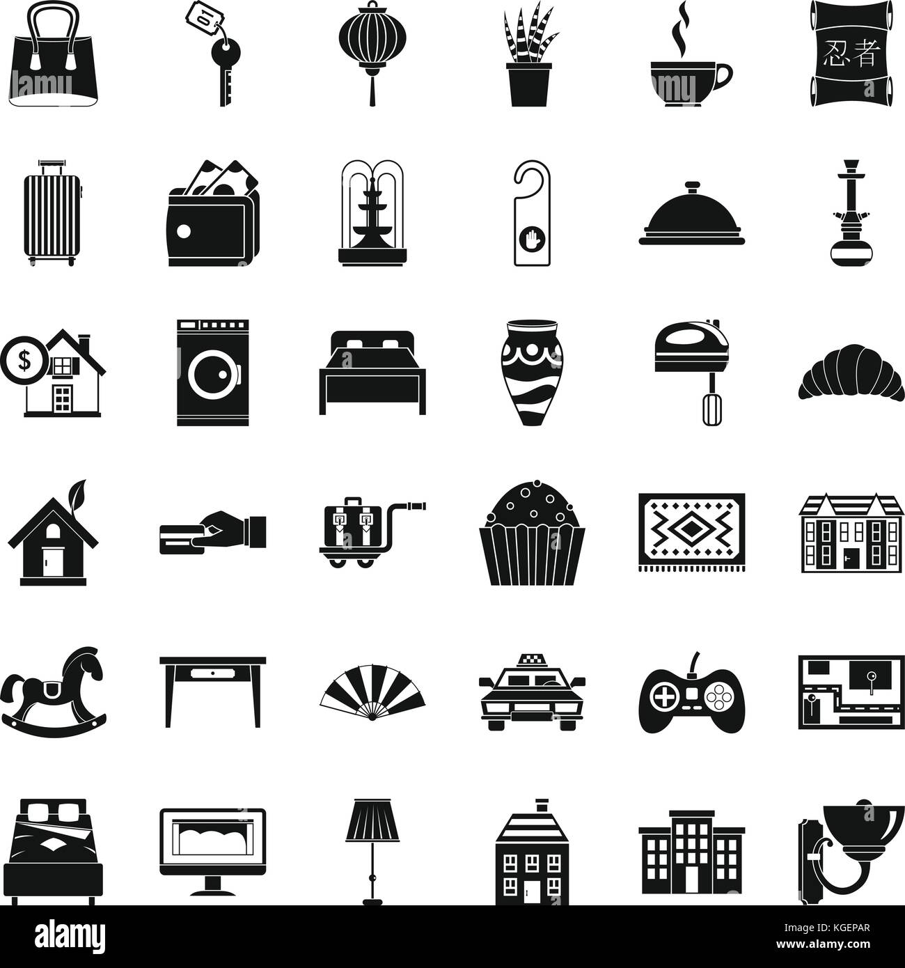 The black horse hotel Stock Vector Images - Alamy