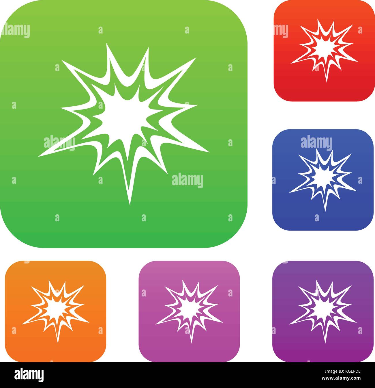 Heavy explosion set color collection Stock Vector Image & Art - Alamy
