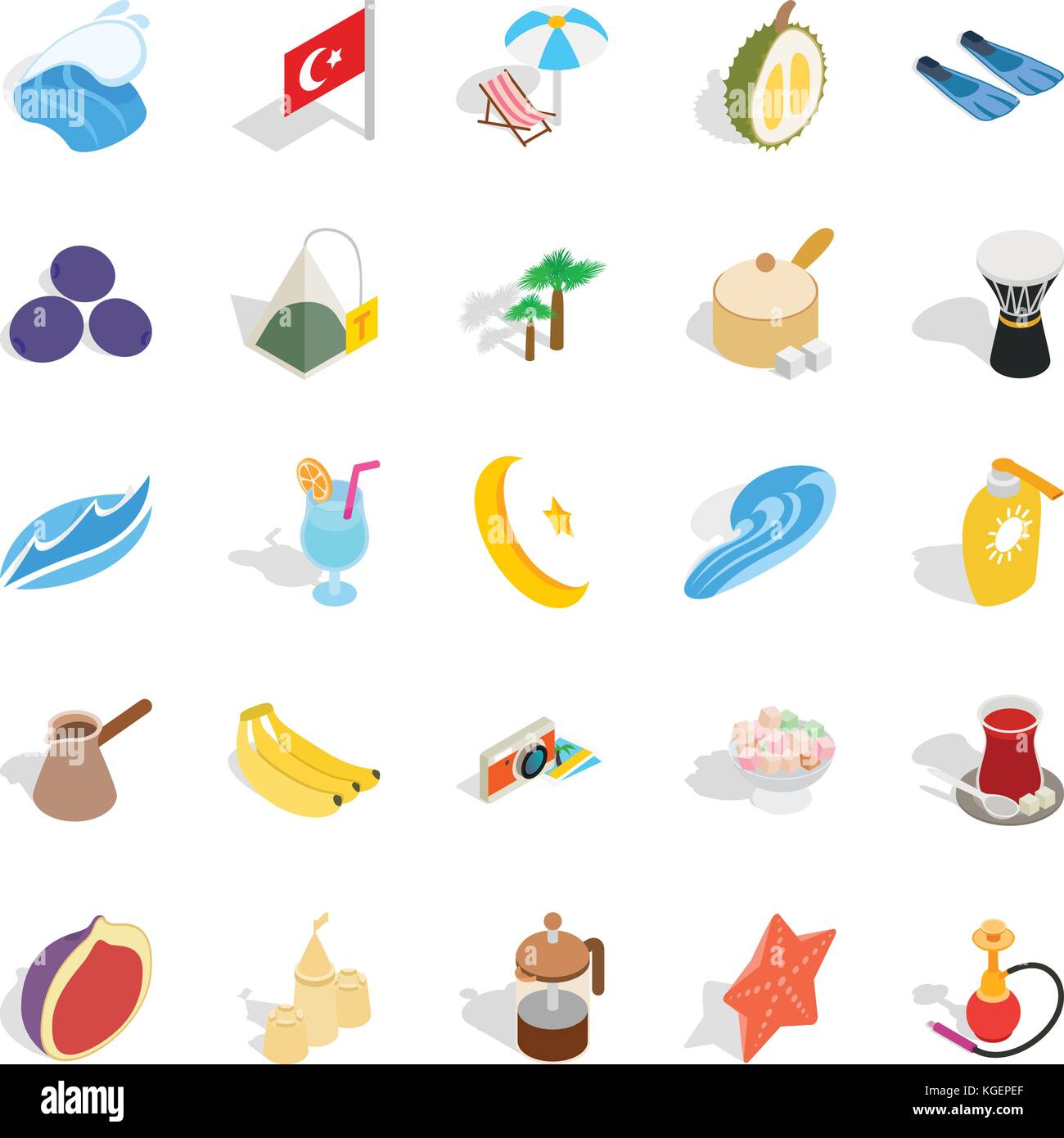 Turkey icons set, isometric style Stock Vector Image & Art - Alamy