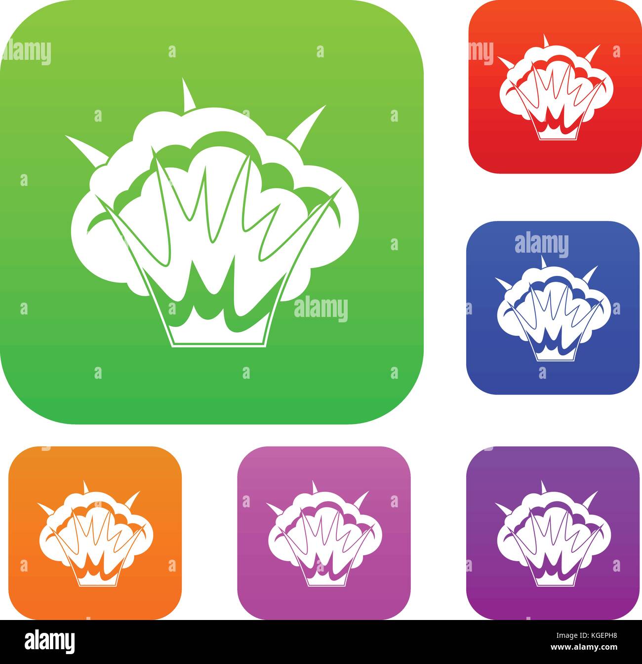 Projectile explosion set color collection Stock Vector Image & Art - Alamy