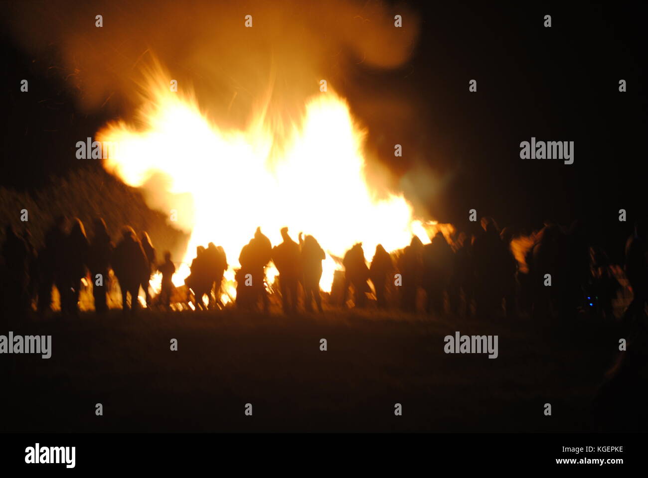 Bonfire night fireworks at Beck Row village in england Stock Photo - Alamy