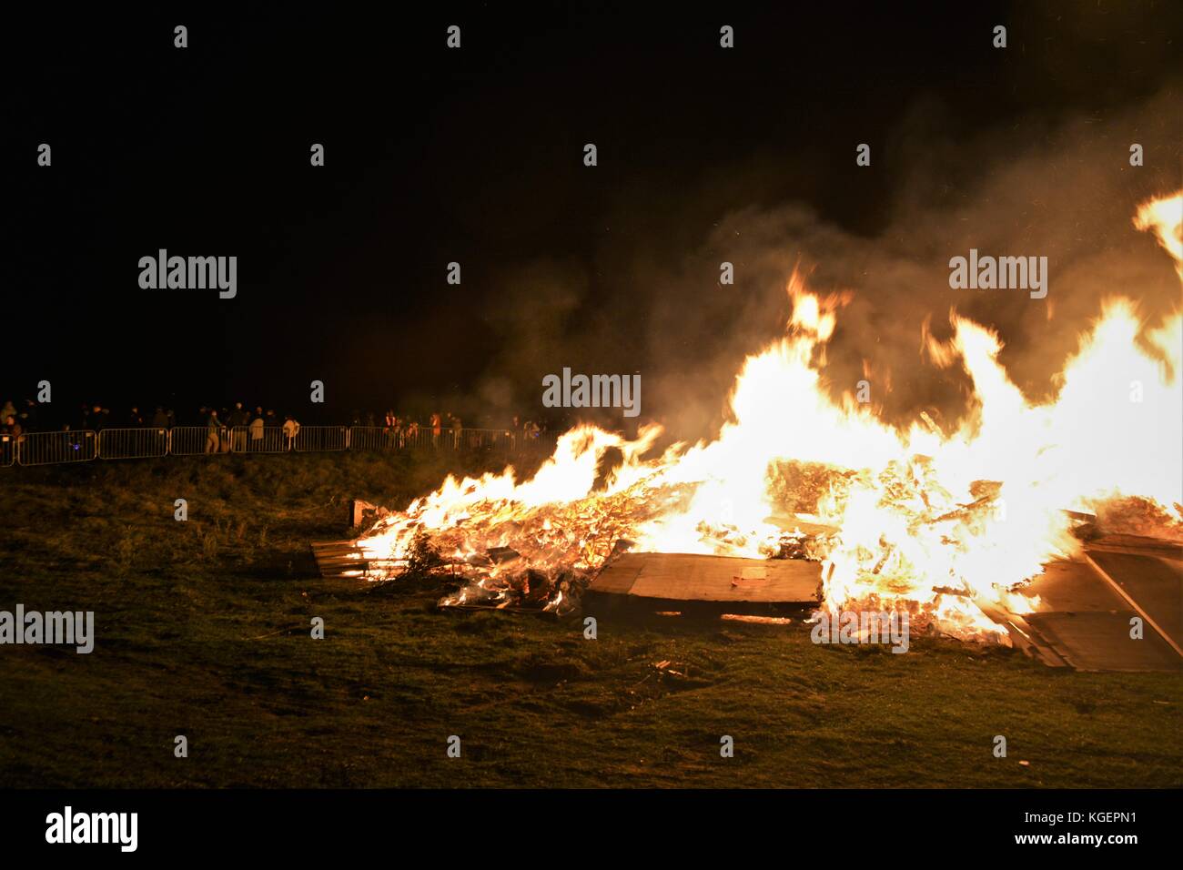 Bonfire night fireworks at Beck Row village in england Stock Photo - Alamy