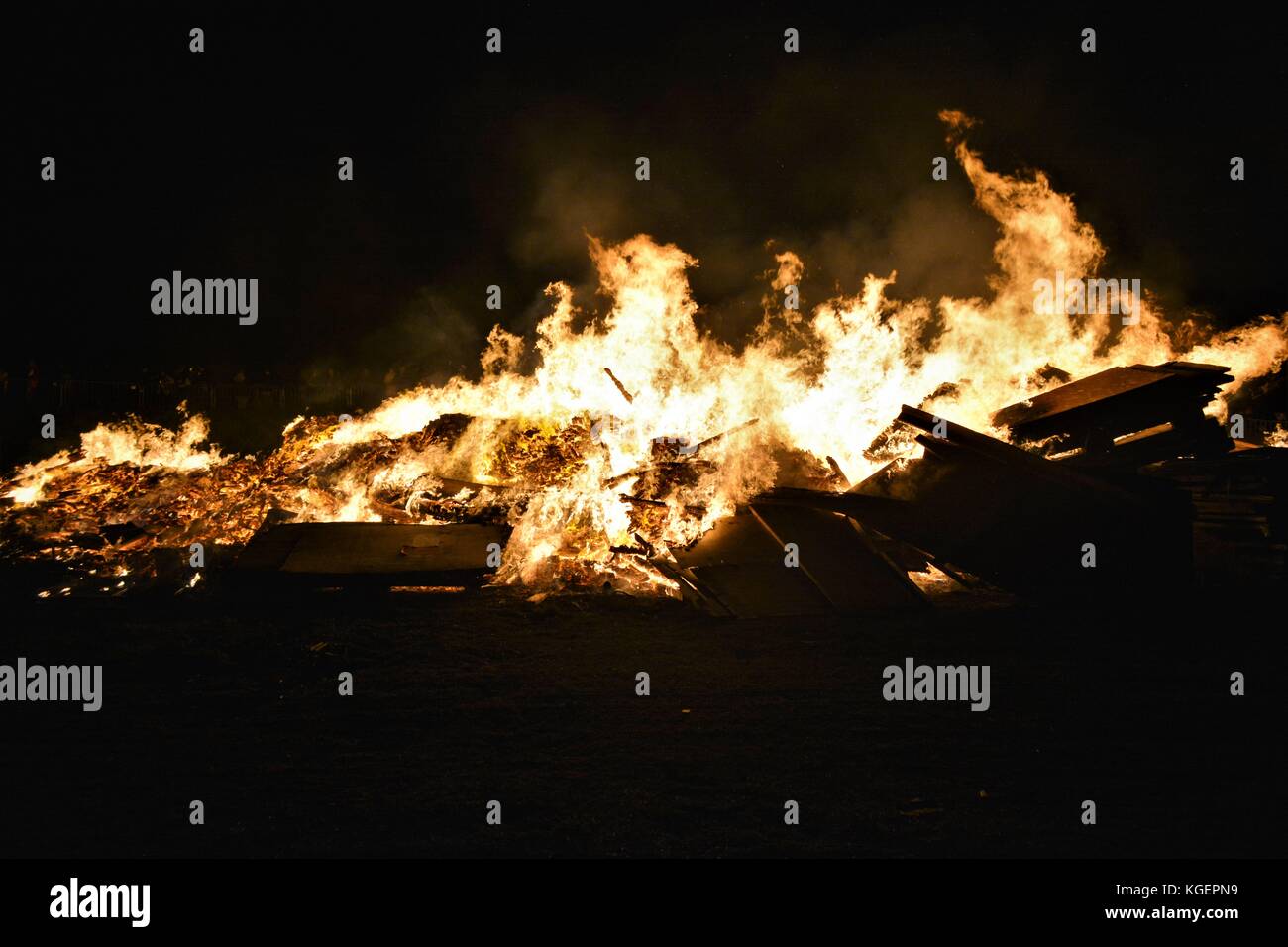 Bonfire night fireworks at Beck Row village in england Stock Photo - Alamy