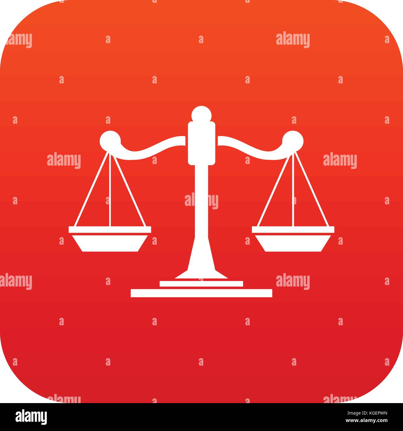 Scales of justice icon digital red Stock Vector Image & Art - Alamy