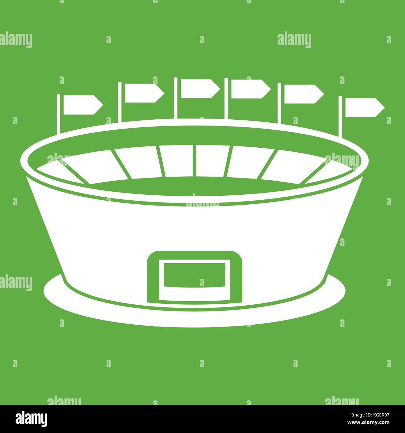 Stadium icon green Stock Vector Image & Art - Alamy
