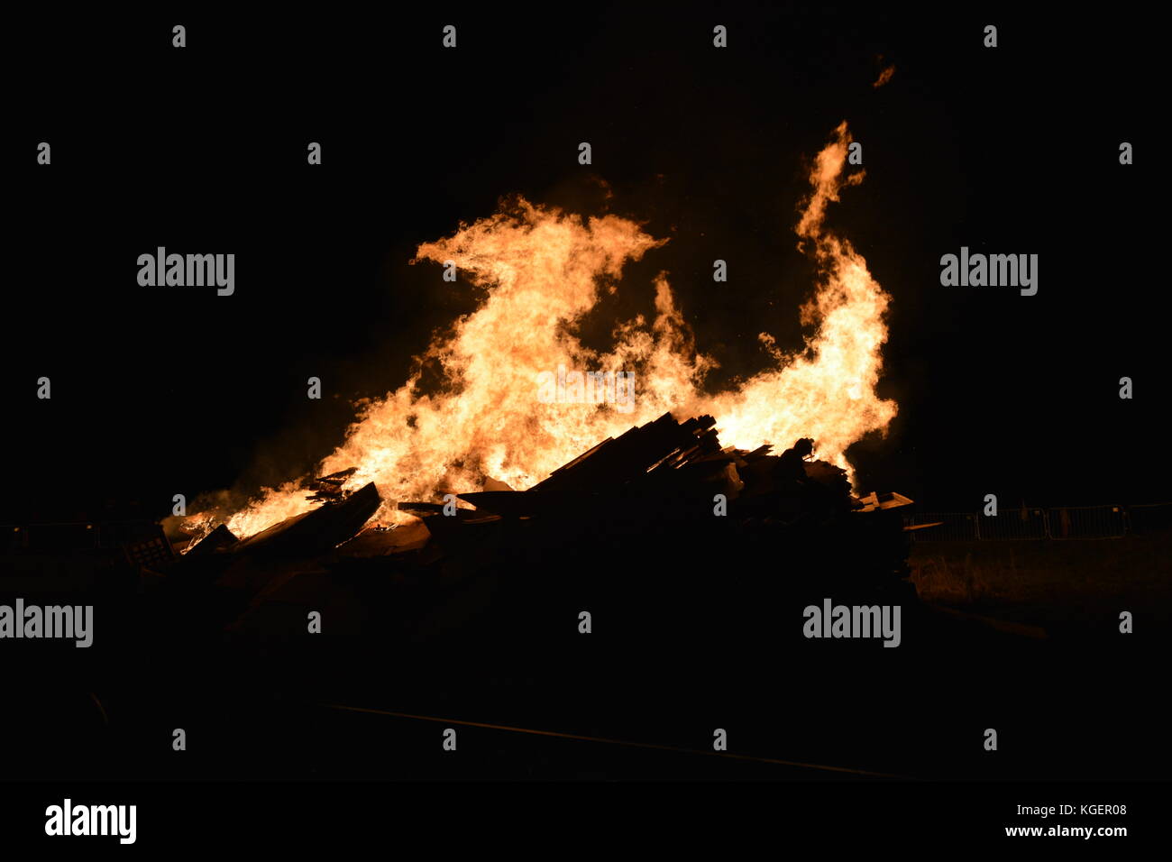 Bonfire night fireworks at Beck Row village in england Stock Photo - Alamy