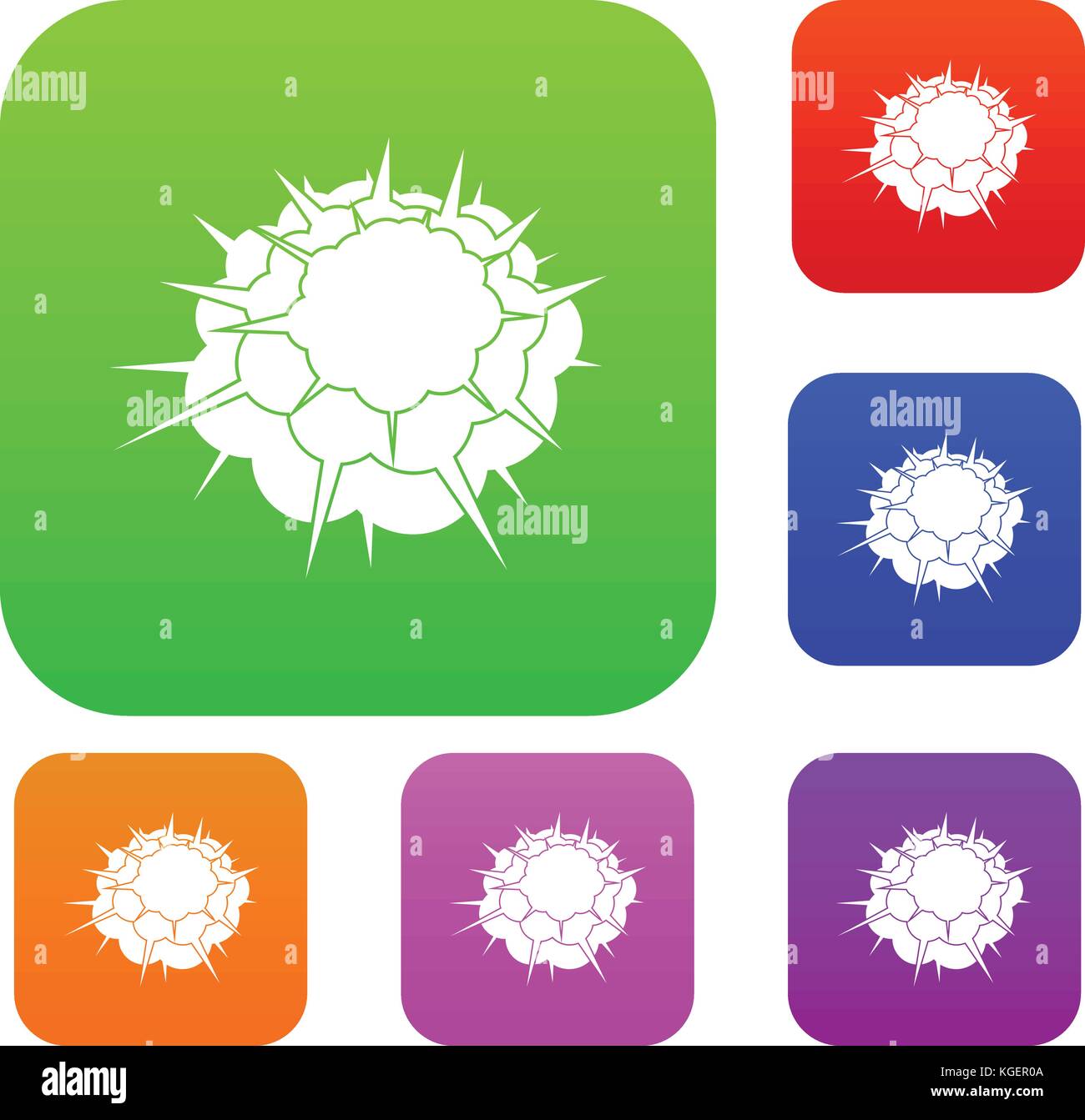 Atomic explosion set color collection Stock Vector Image & Art - Alamy