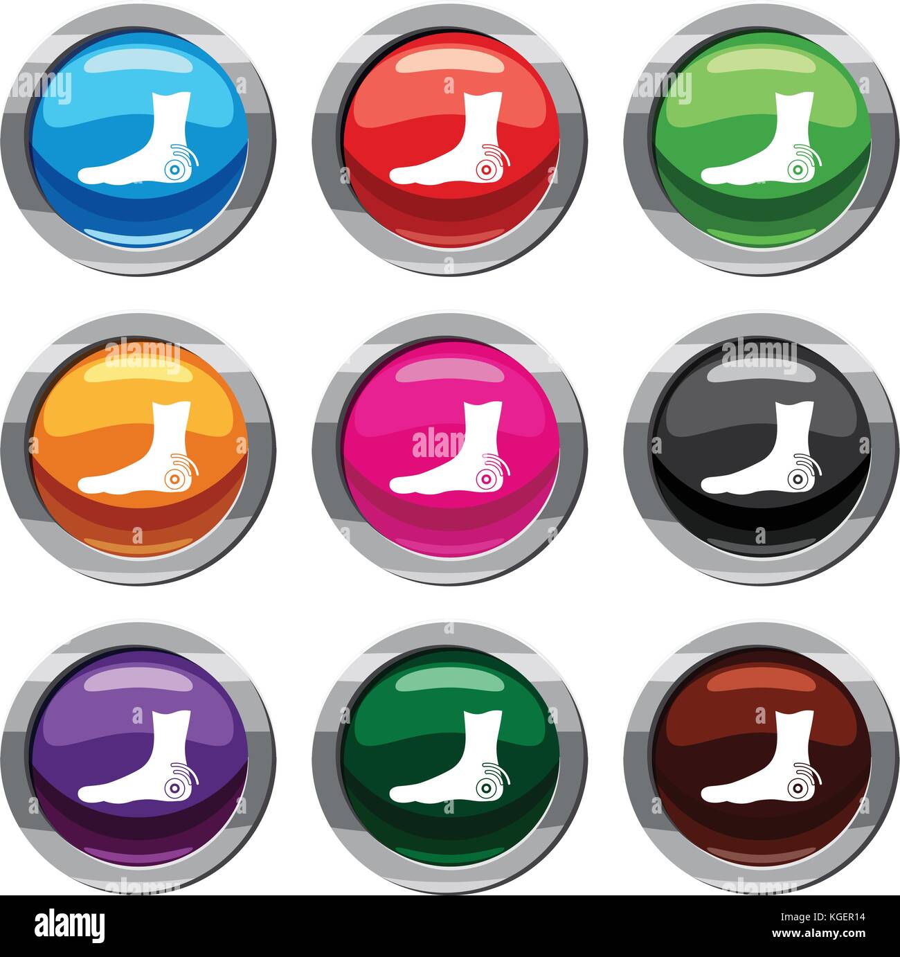 Foot heel set 9 collection Stock Vector Image & Art - Alamy