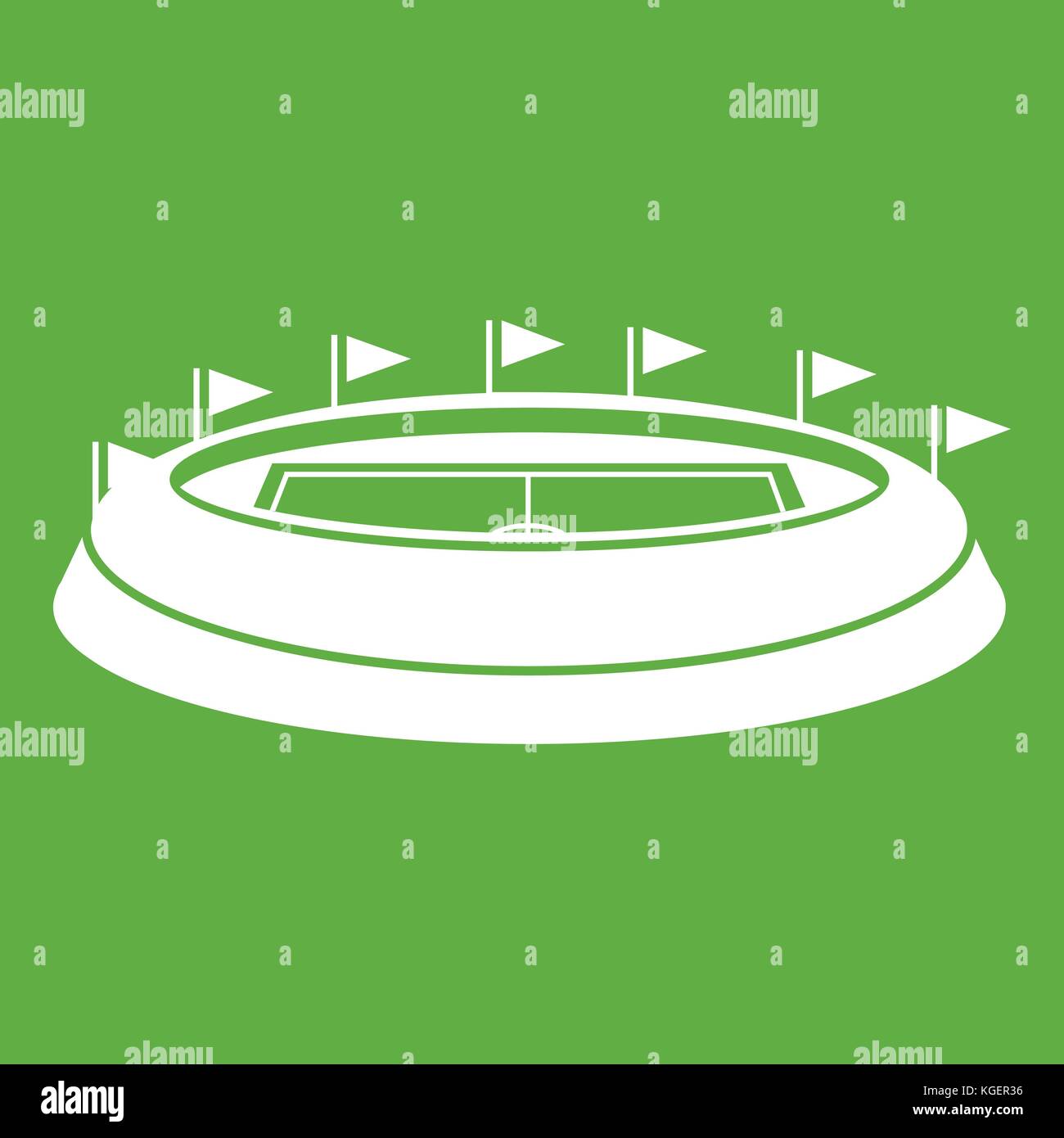 Stadium icon green Stock Vector Image & Art - Alamy