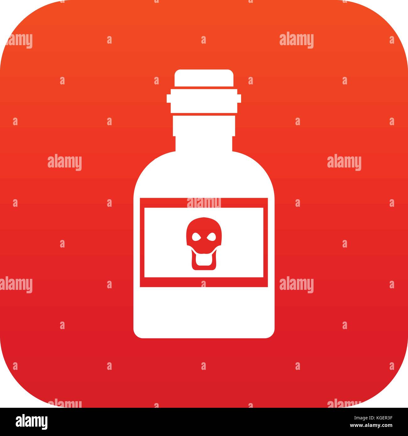 Poison bottle icon digital red Stock Vector Image & Art - Alamy