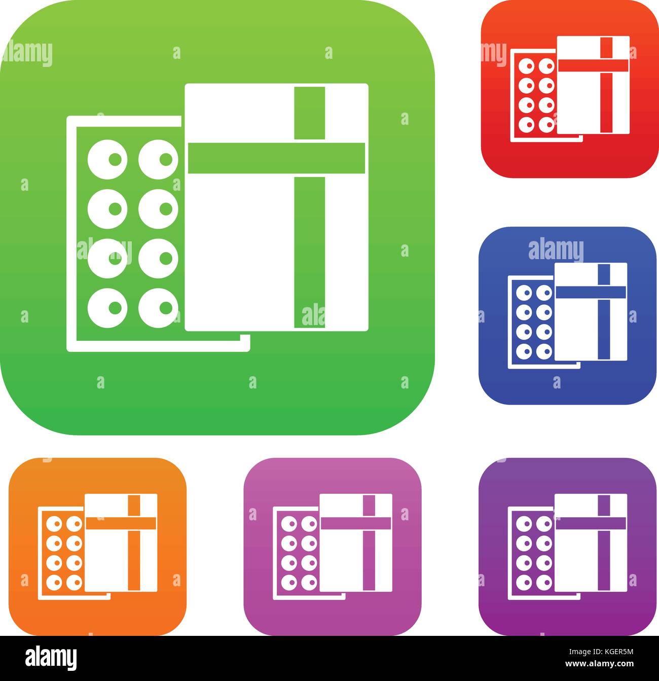 Box with chocolates set color collection Stock Vector Image & Art - Alamy