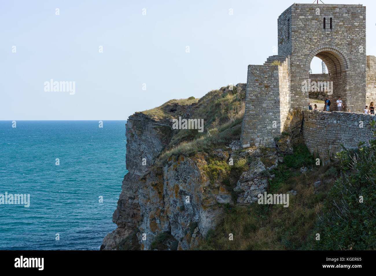 CAPE KALIAKRA, BULGARIA - AUGUST 23, 2017: The medieval fortress of ...