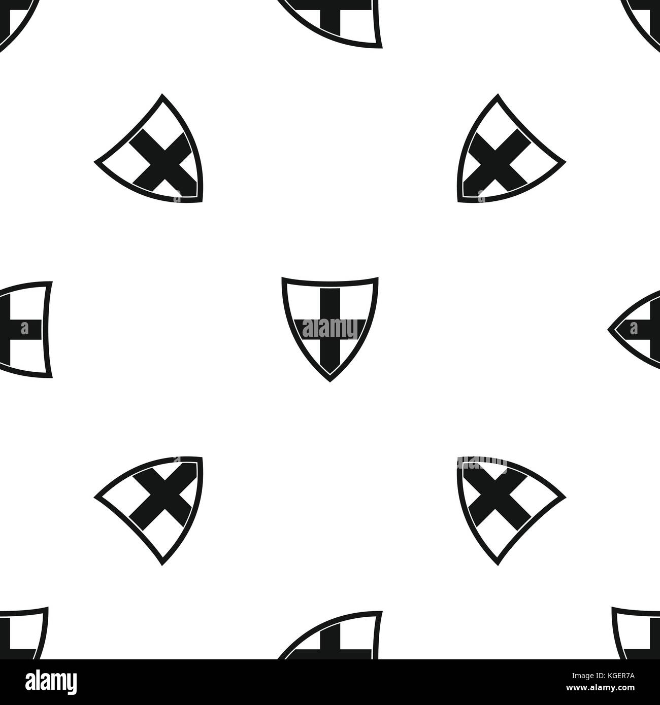 Shield for protection pattern seamless black Stock Vector Image & Art ...