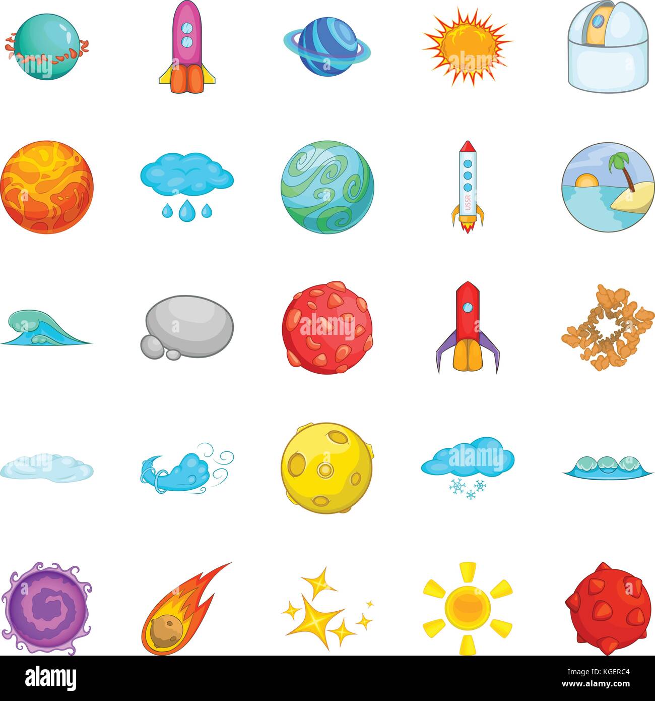 Macrocosm icons set, cartoon style Stock Vector Image & Art - Alamy