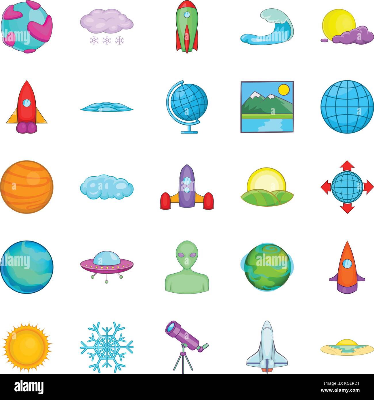 System icons set, cartoon style Stock Vector Image & Art - Alamy