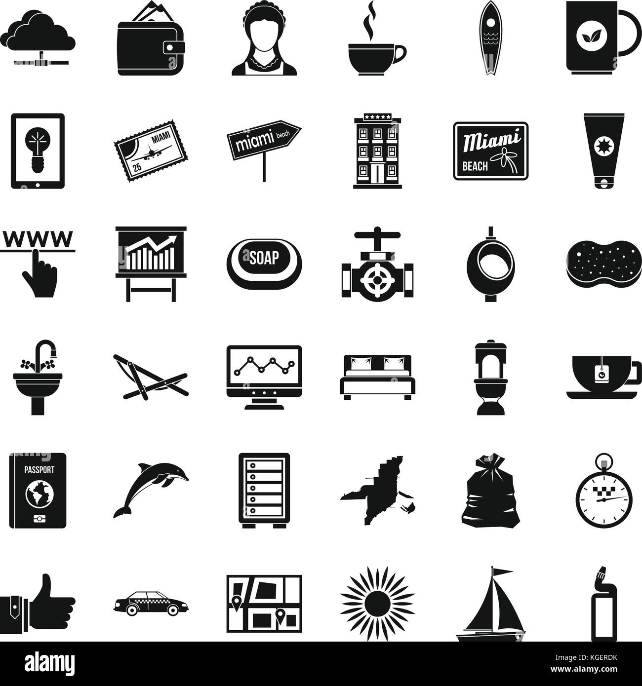 Good service icons set, simple style Stock Vector Image & Art - Alamy