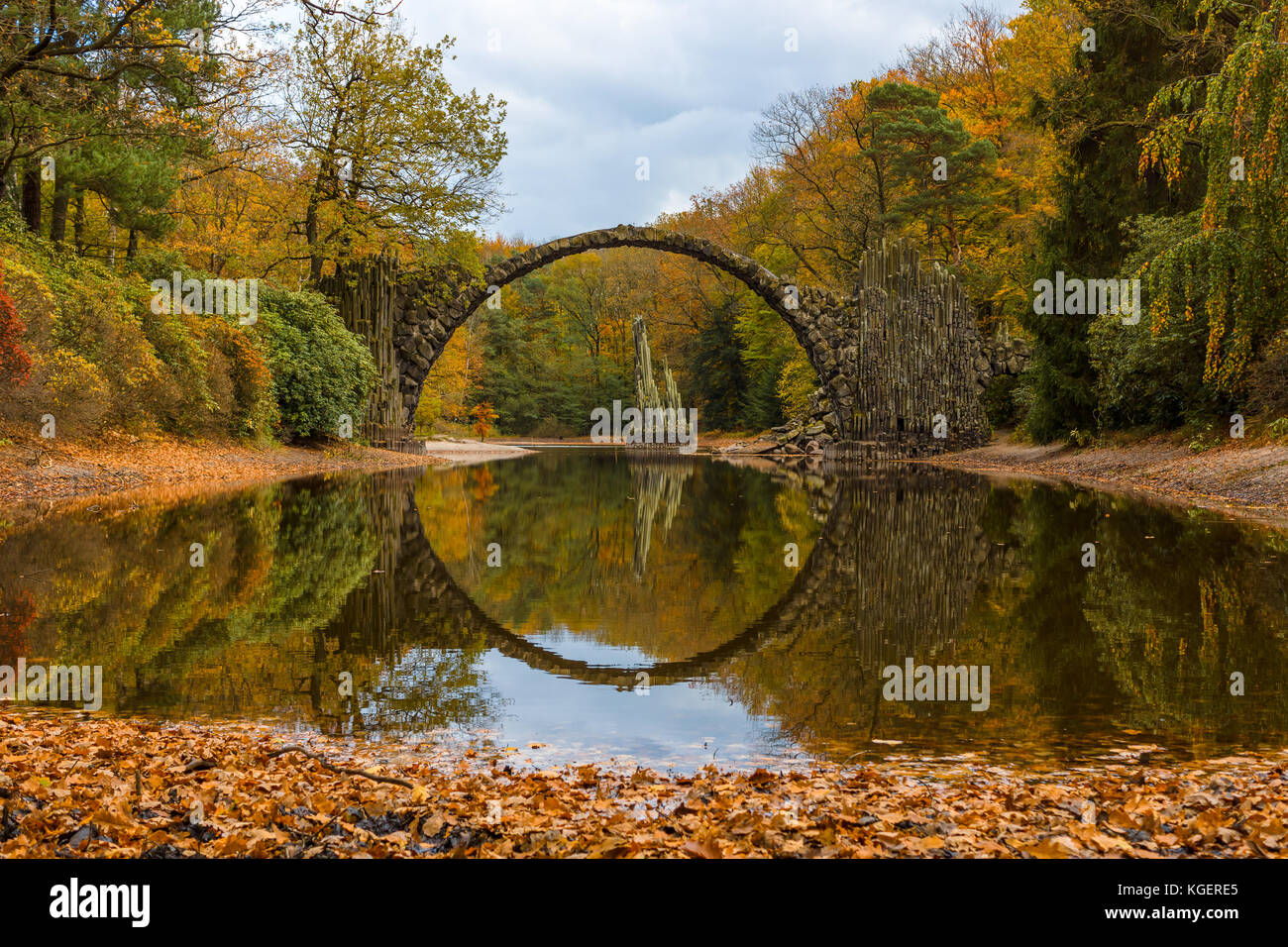Rakotzbruecke (Devil's Bridge). Rhododendron Park Kromlau. Germany ...