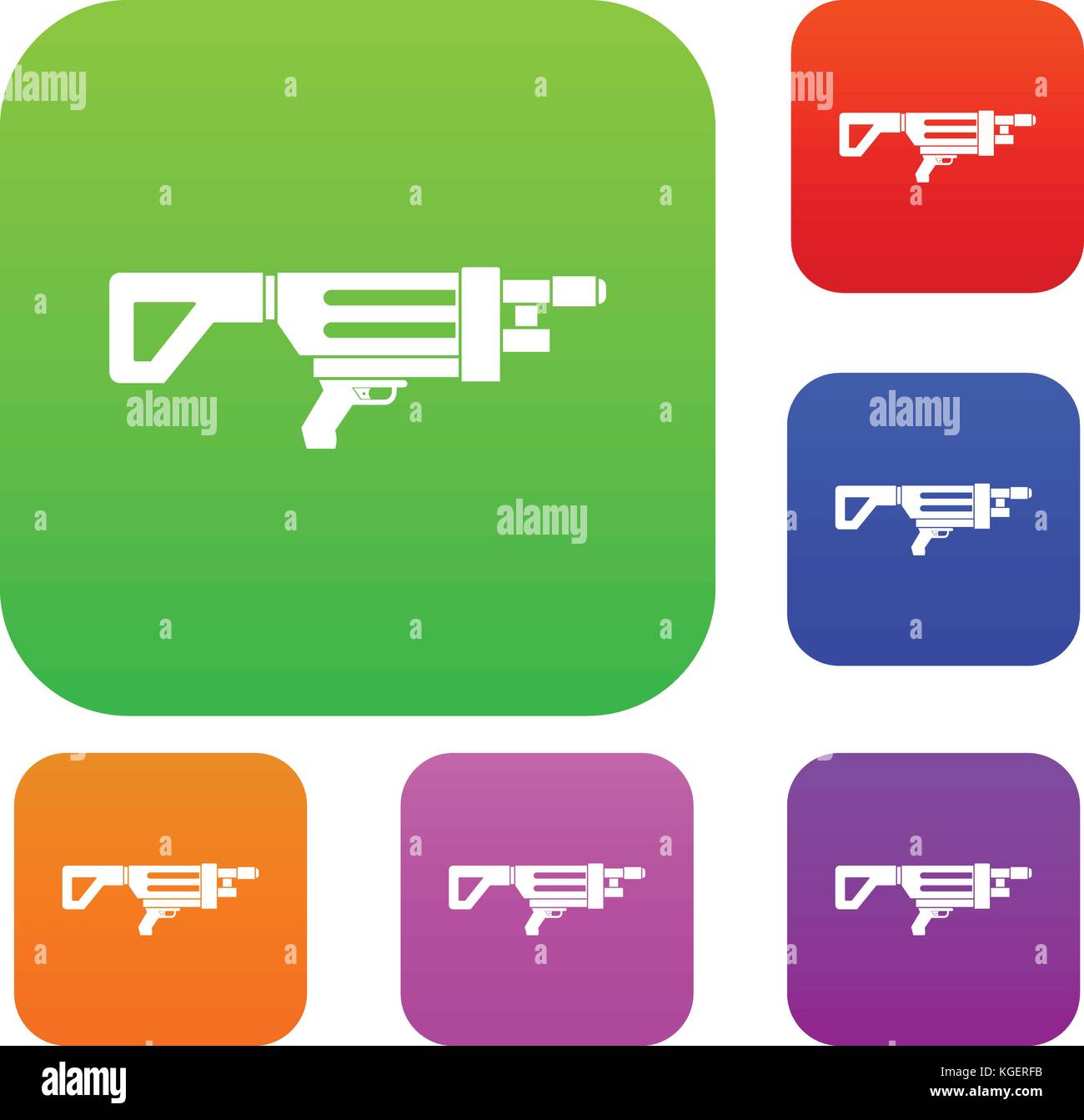 Game gun set color collection Stock Vector Image & Art - Alamy