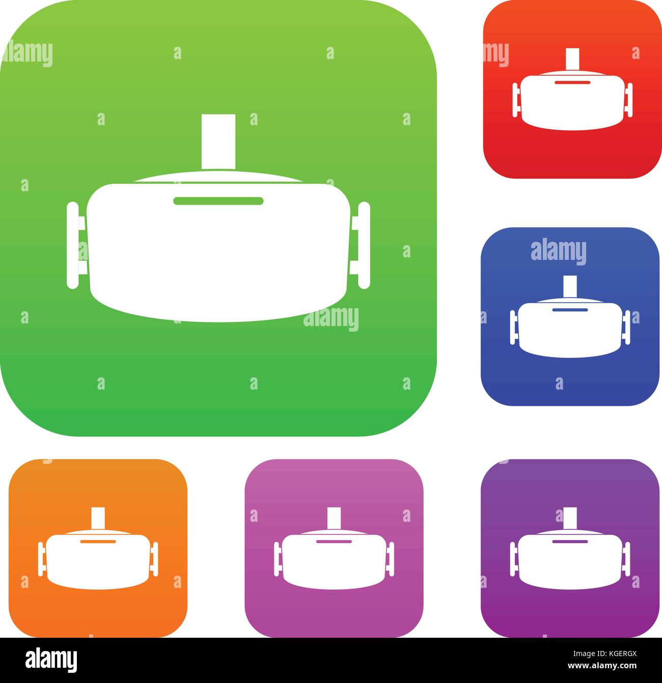 Vr device set color collection Stock Vector Image & Art - Alamy