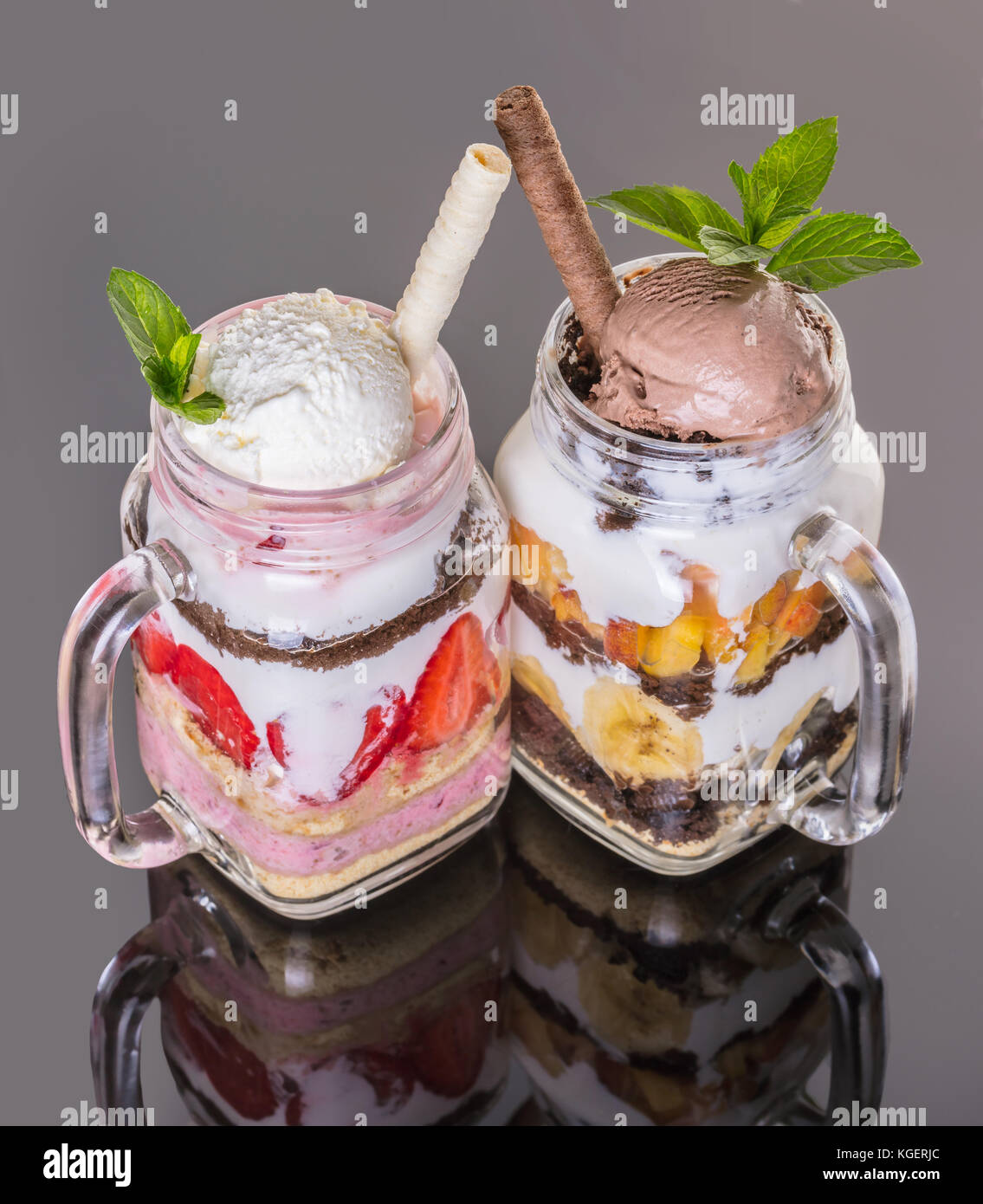 Fruit Dessert In Glass