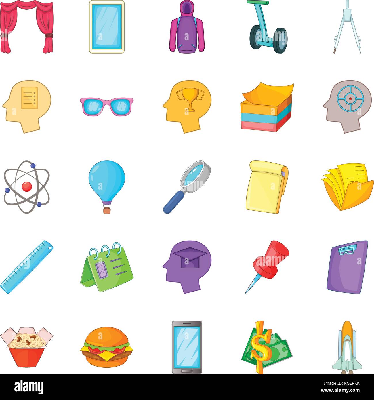 Science project icons set, cartoon style Stock Vector Image & Art - Alamy