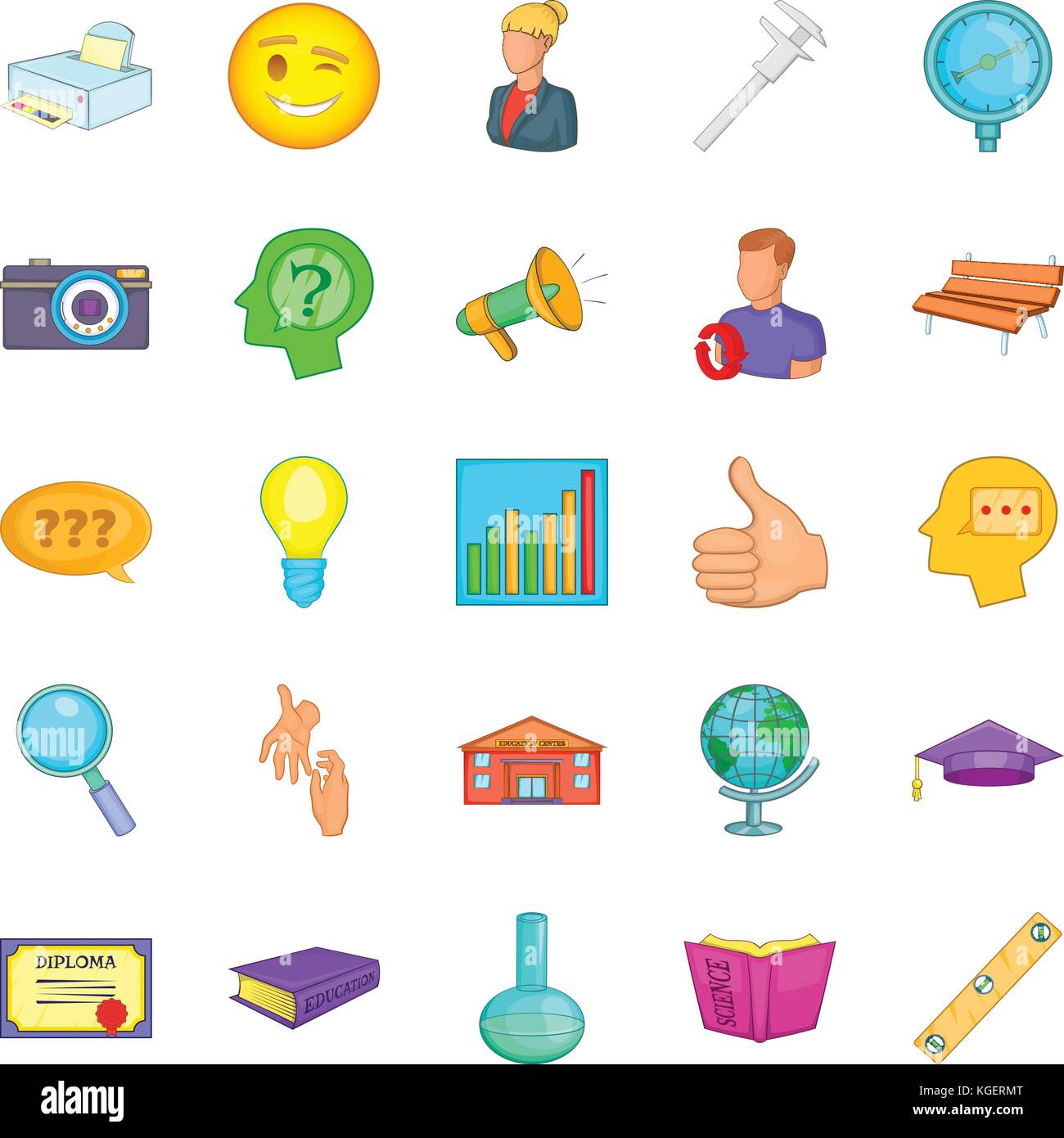 Research project icons set, cartoon style Stock Vector Image & Art - Alamy