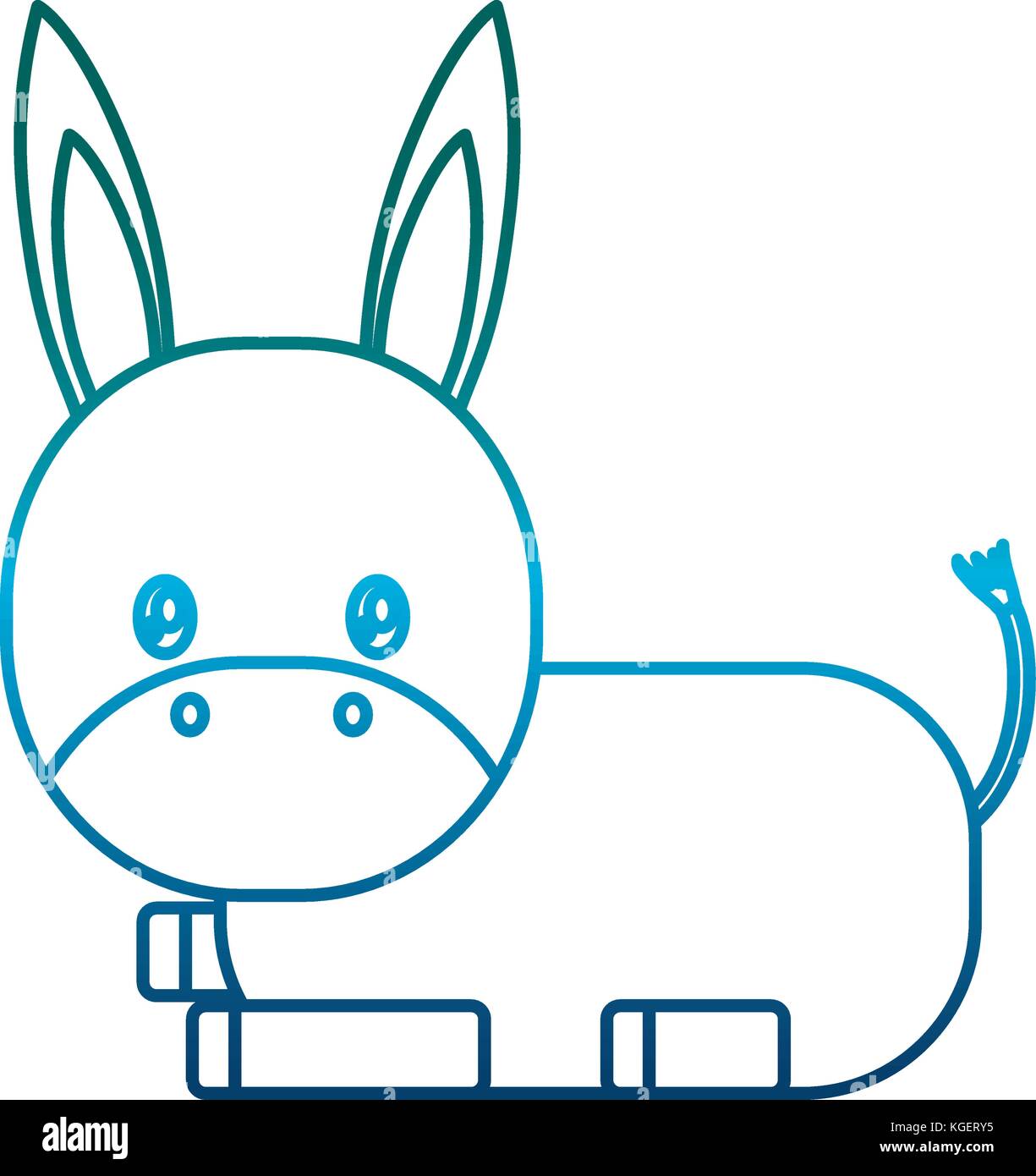 cute donkey icon Stock Vector Image & Art - Alamy
