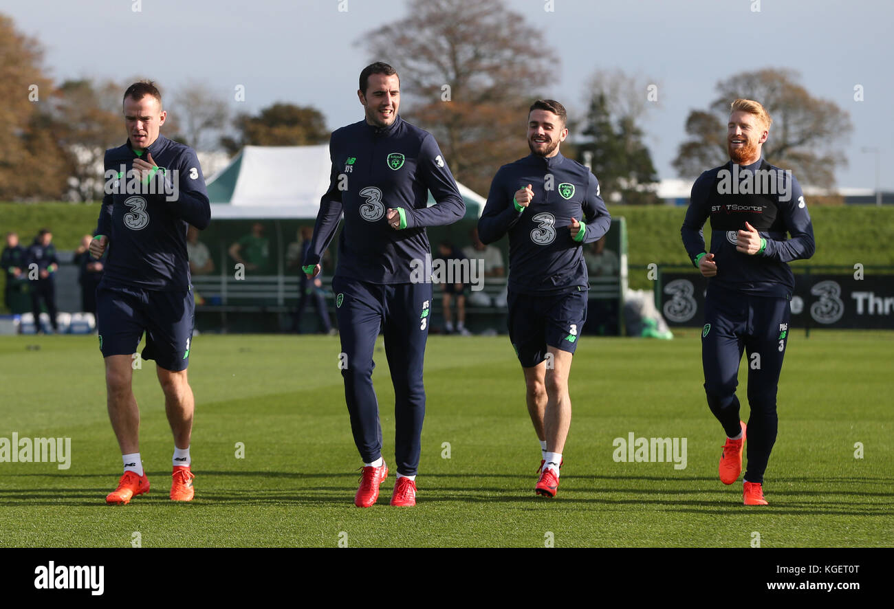 Republic of Ireland's Glenn Whelan, John O'Shea, Robbie Brady and Paul ...